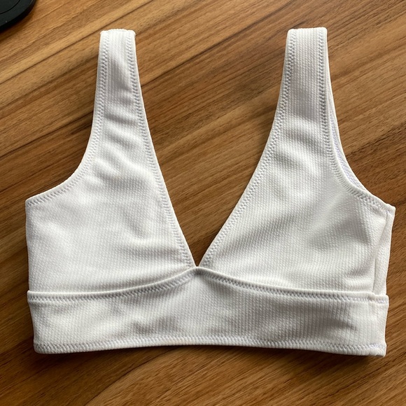 SHEIN | Swim | White Low Cut Bikini Top | Poshmark